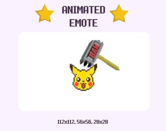Pikachu Emote Pixel Art - Etsy