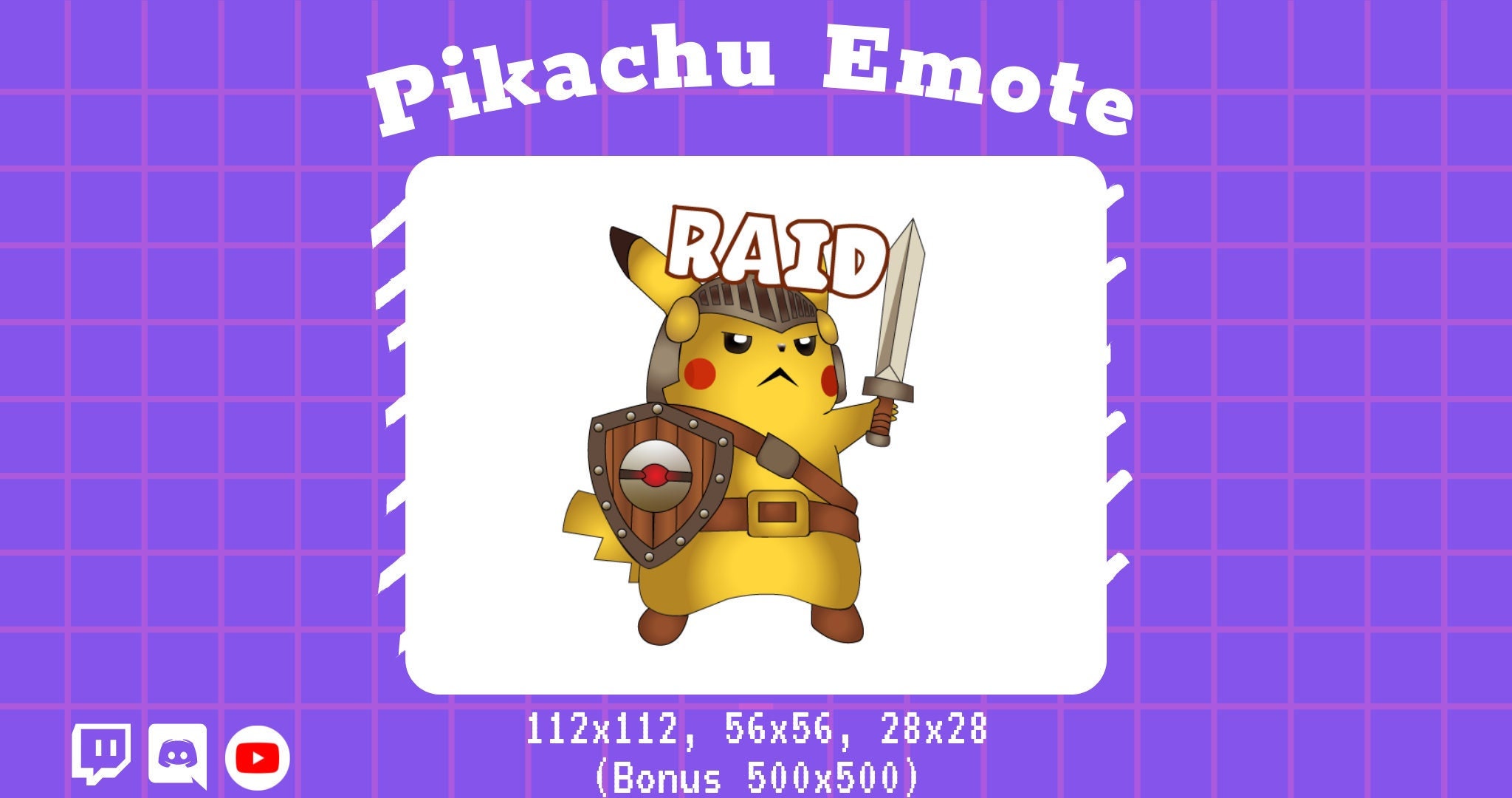 Pikachu Raid Emote Twitch Emote Raid Pokemon Pikachu Discord Youtube ...
