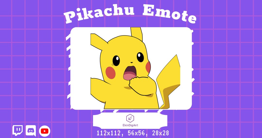 Pikachu Shocked Emote Twitch Emote Shock Pokemon Pikachu Discord ...