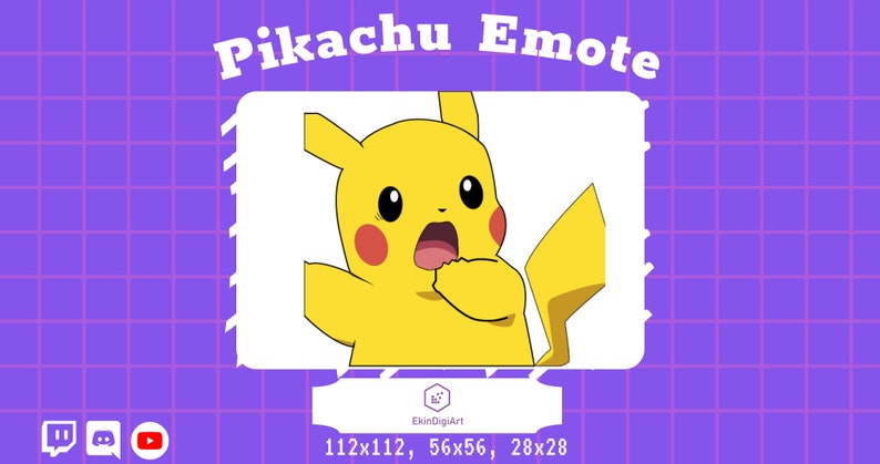 Pikachu Shocked Emote Twitch Emote Shock Pokemon Pikachu Discord ...