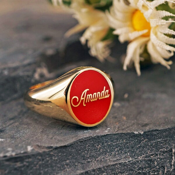 Custom Signet Ring - Etsy