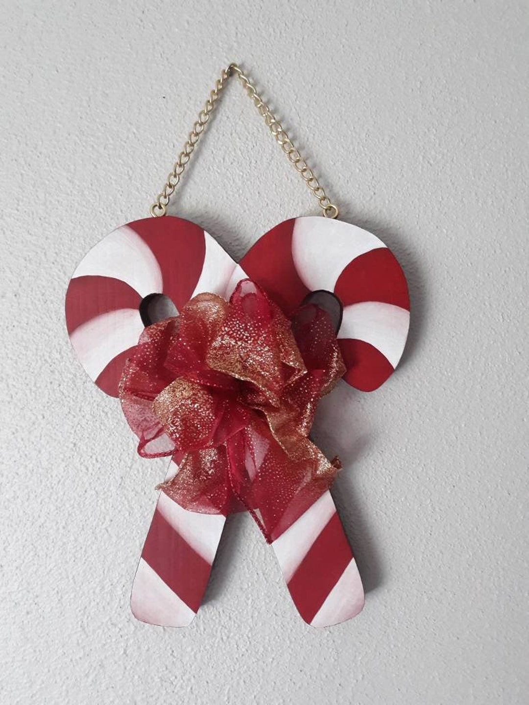 Candy Canes Wall Hanging.handpainted Wood Candy Canes. Farmhouse ...