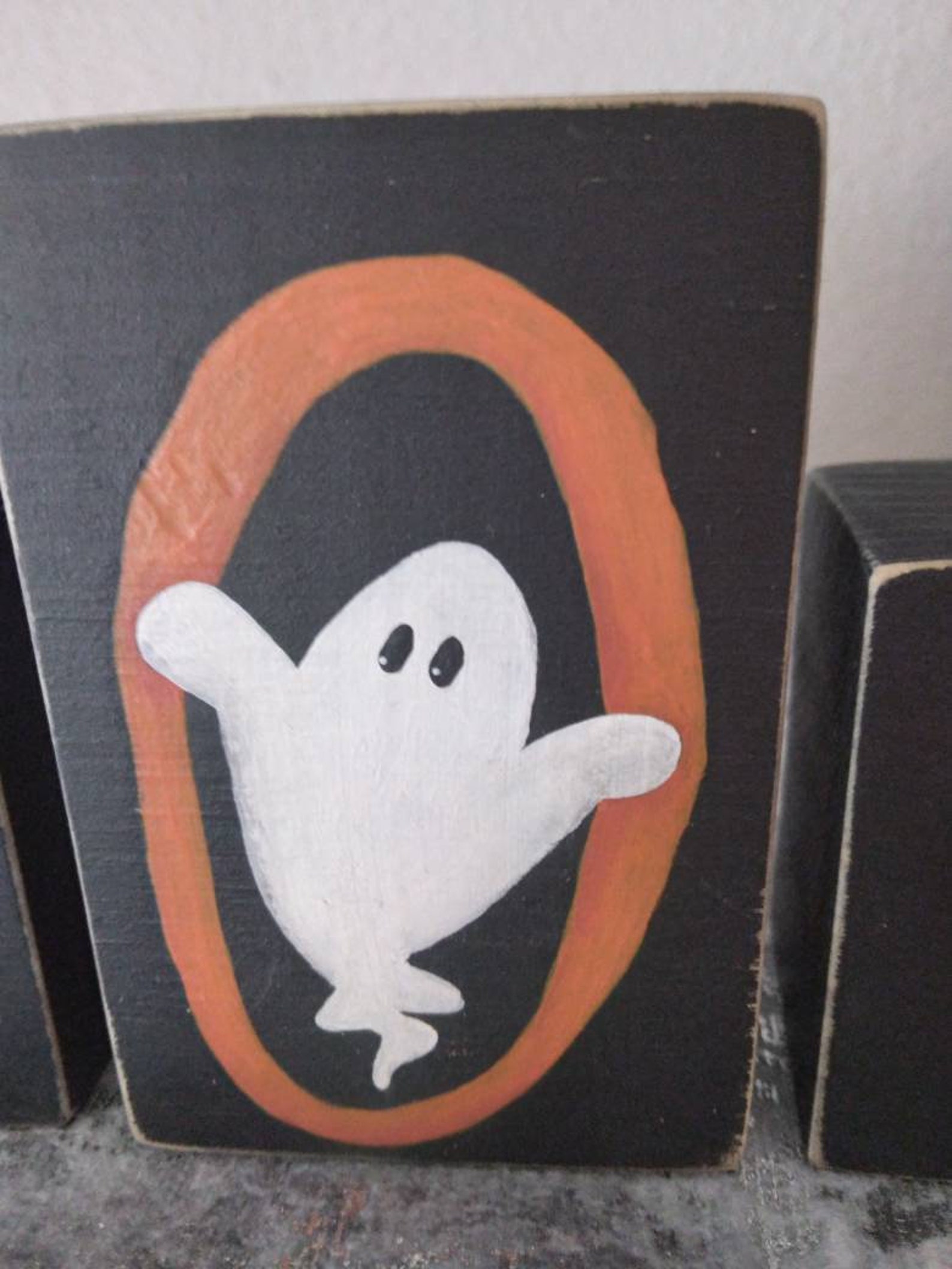 Halloween Wood BOO Blocks, Handpainted. Halloween Decor, Gift. Fall ...