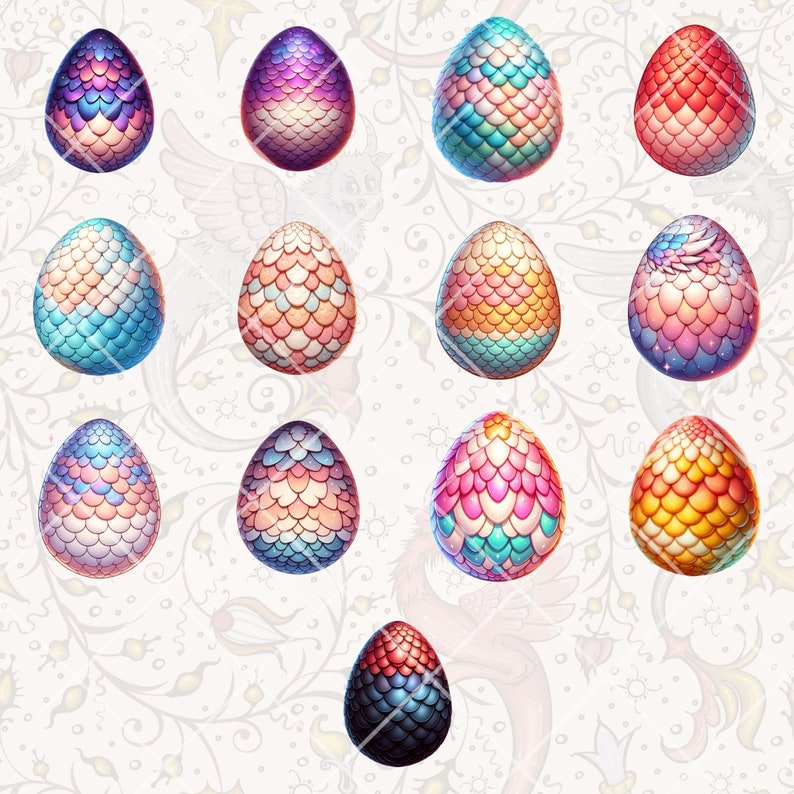 Watercolor Baby Dragon Clipart Bundle, Cute Baby Dragon, Dragon Egg ...