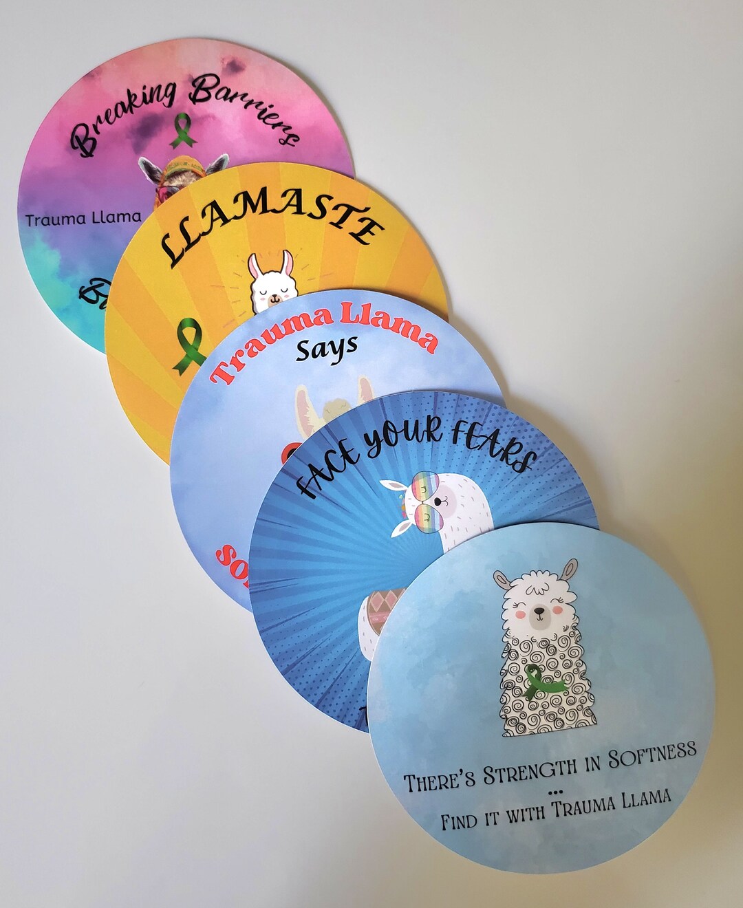 Trauma Llama Stickers (pack of 5) - Etsy