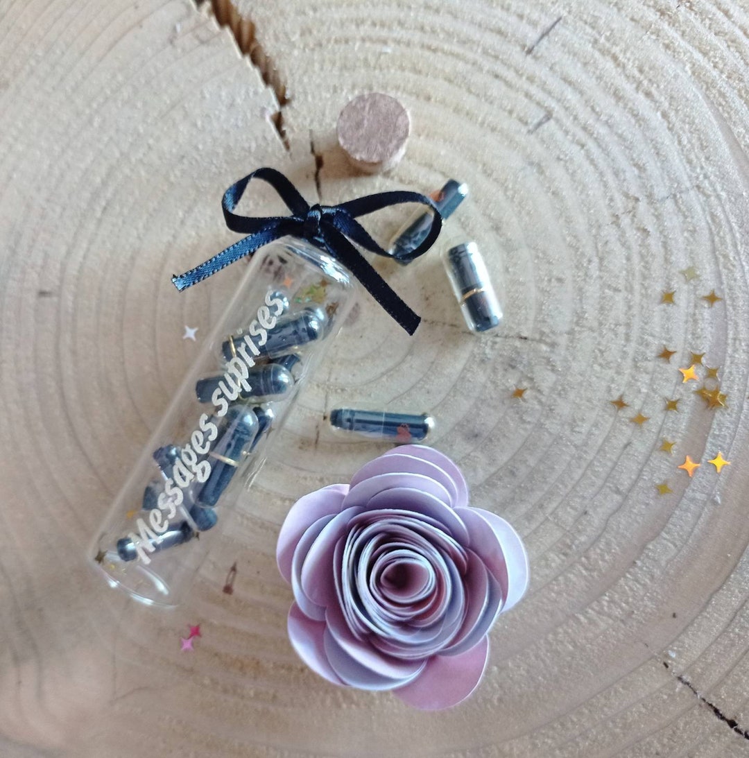 Glass Fiol With Customizable Capsule Message - Etsy