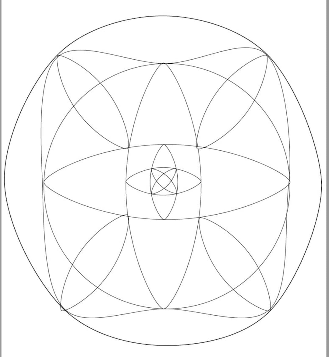 Dibujo de Mendala para colorear - Etsy México