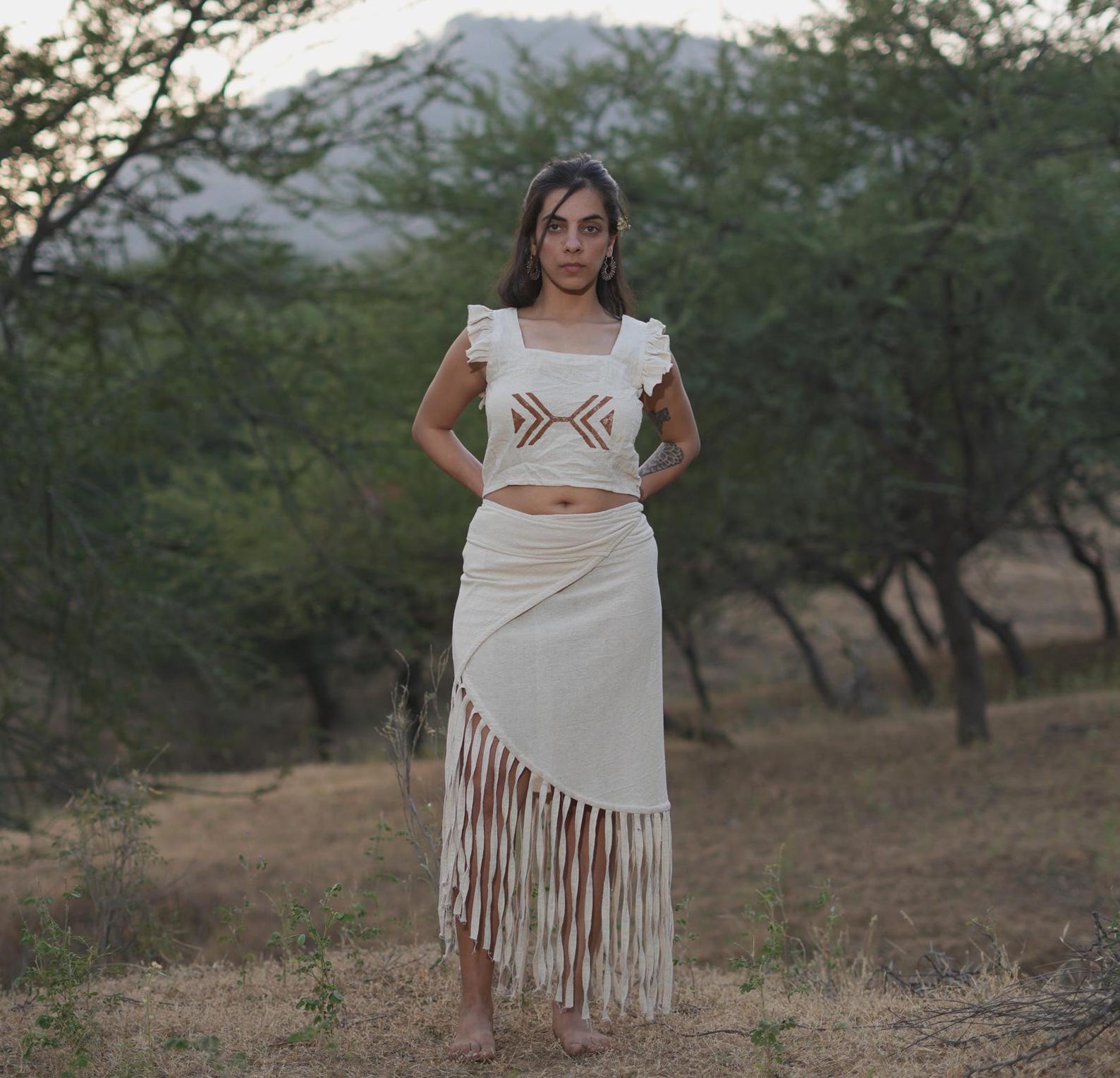 Tribal Top, Natural Boho, Beach Wear Women, Ceremonial Clothing, Block ...