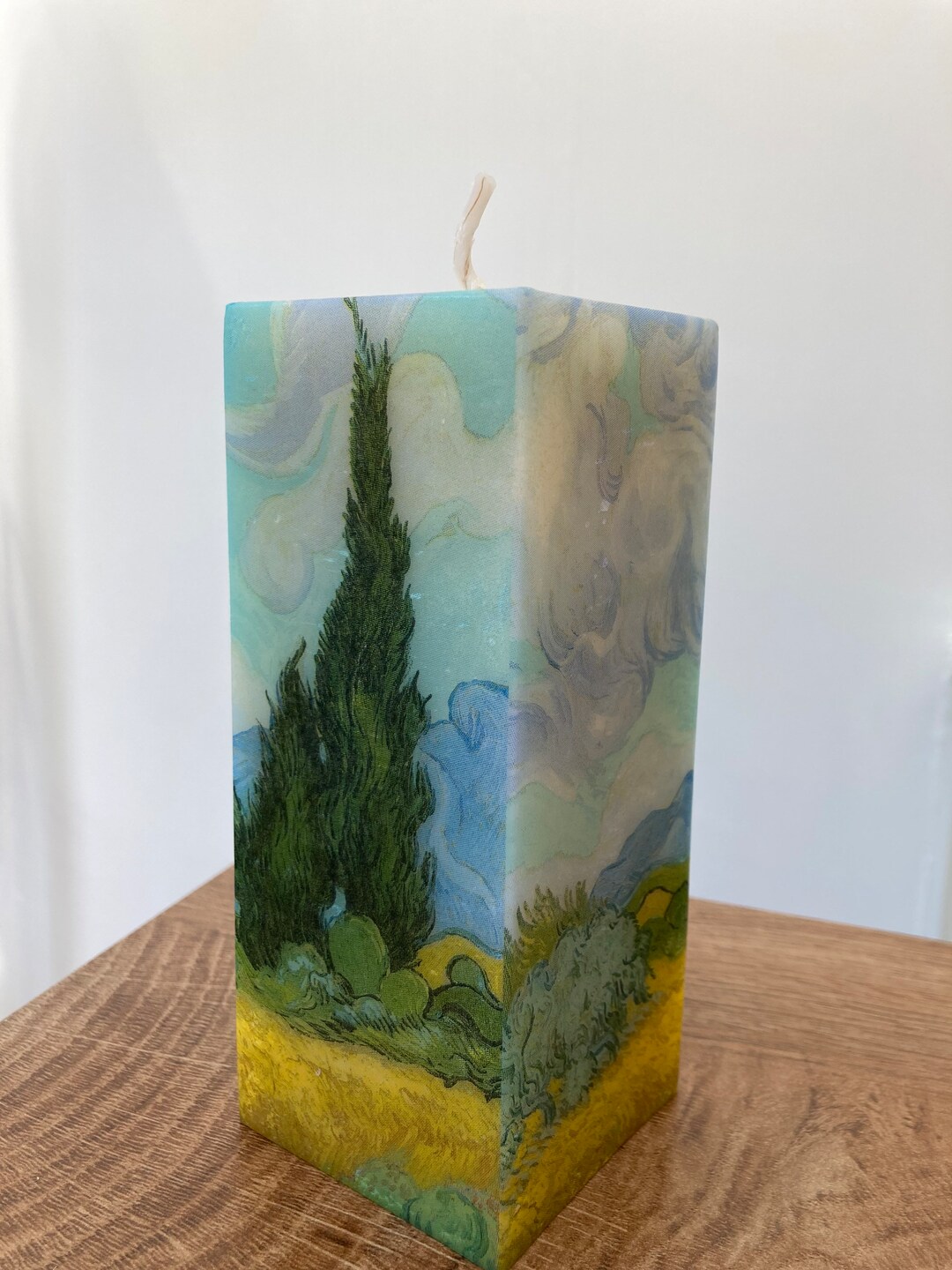 Van Gogh Wheat Field Theme Candle made With Beeswax - Etsy