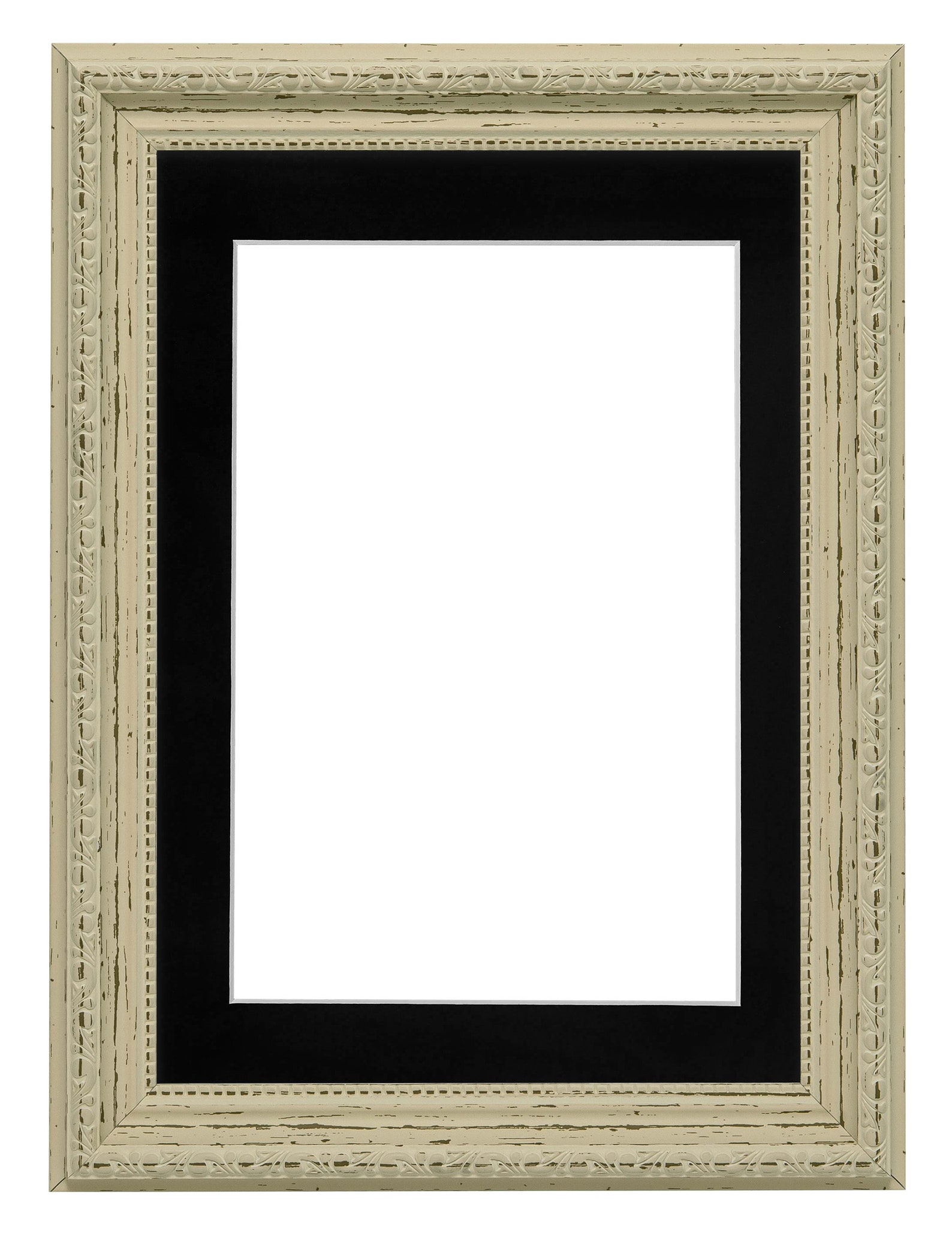 Ornate Swept White Distressed Shabby Chic Traditional Mounted Bespoke ...