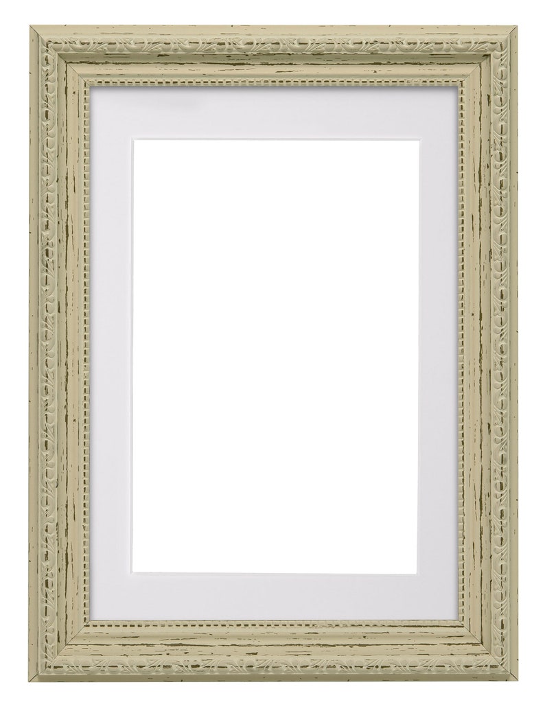 Ornate Swept White Distressed Shabby Chic Traditional Mounted Bespoke ...