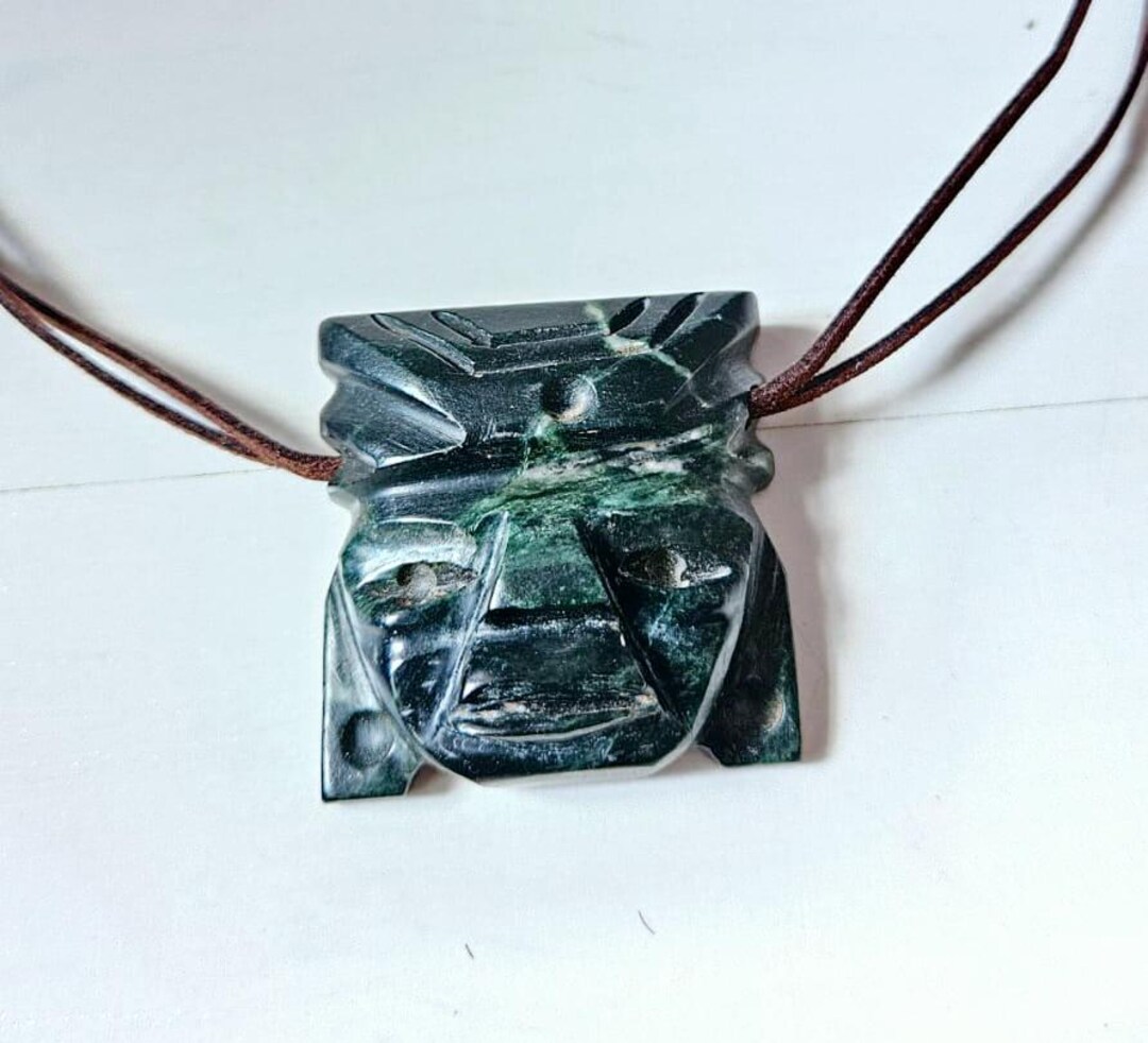 Handcrafted Powerful Stone Jade Protection Amulet Ceremonial Azteca ...
