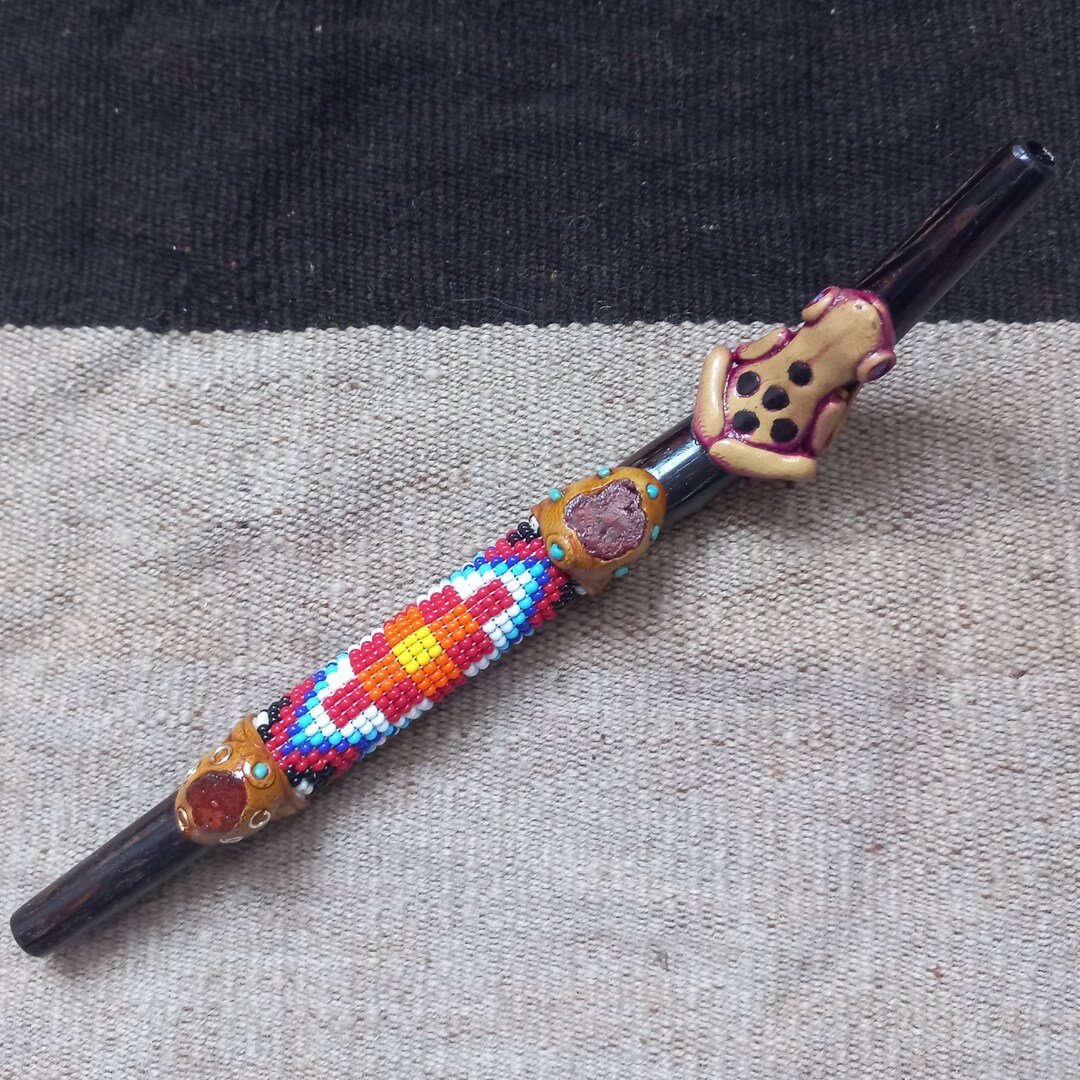 Chonta Kambo Frog Tepi Rapeh Applicator Shipibo Beads Icaros - Etsy