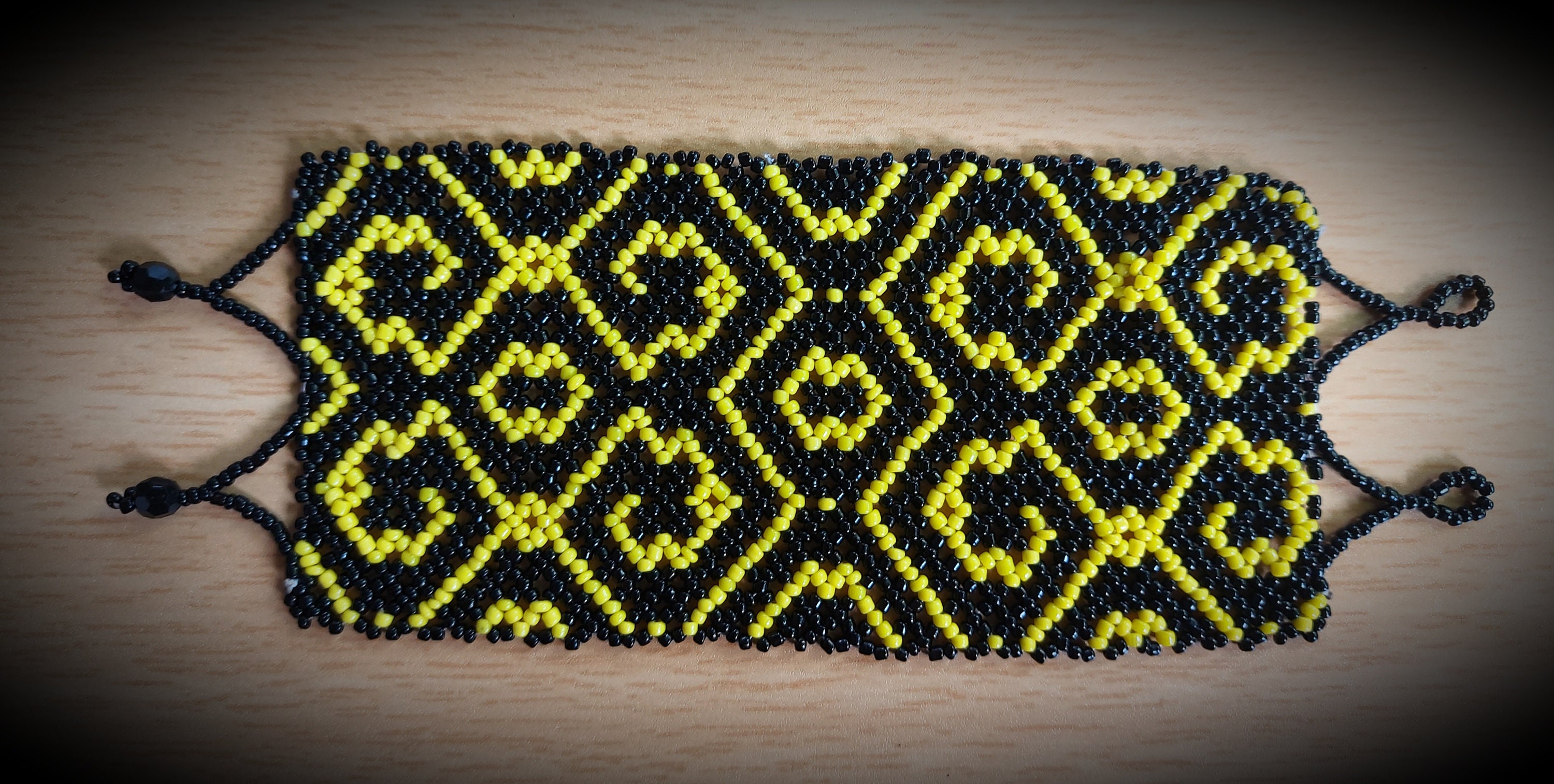 Yellow Black Tribal Shipibo Icaros Beads Jewellery Necklace - Etsy
