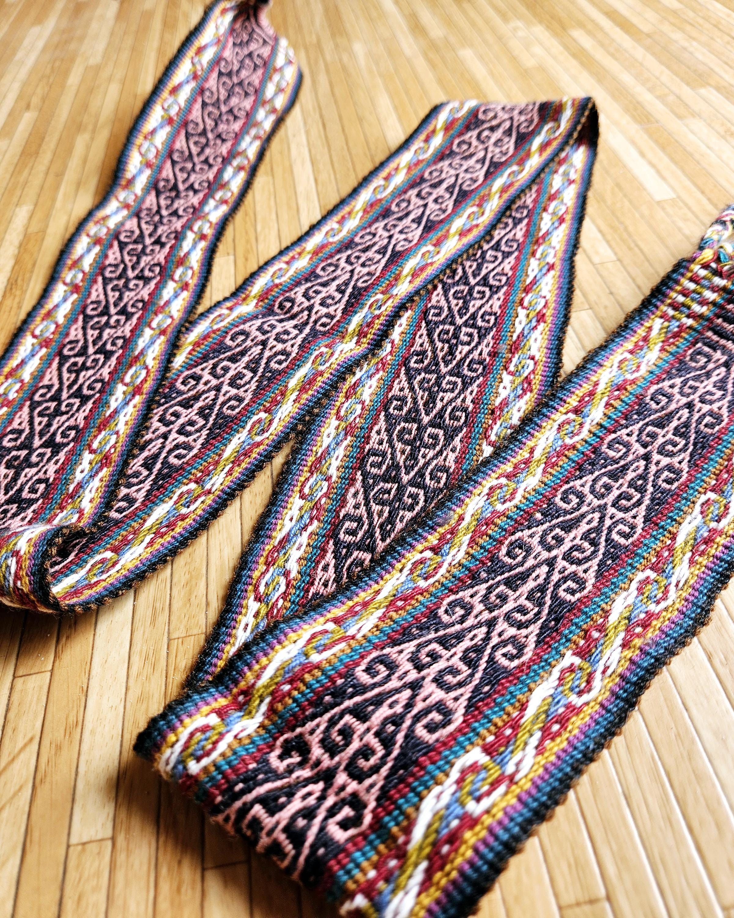 Handwoven Chumpi Protection Belt for Solar Plexus Andean Symbology ...