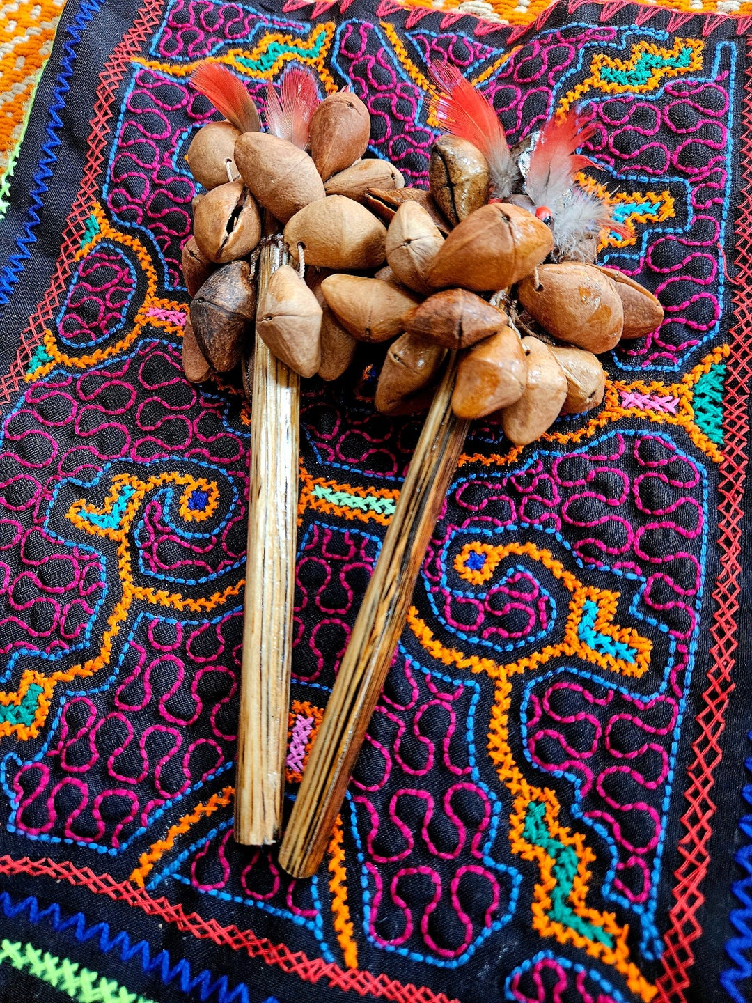 Maraca Rattle Shamanic Instrument Made of Strong Ayahuasca Wood From ...