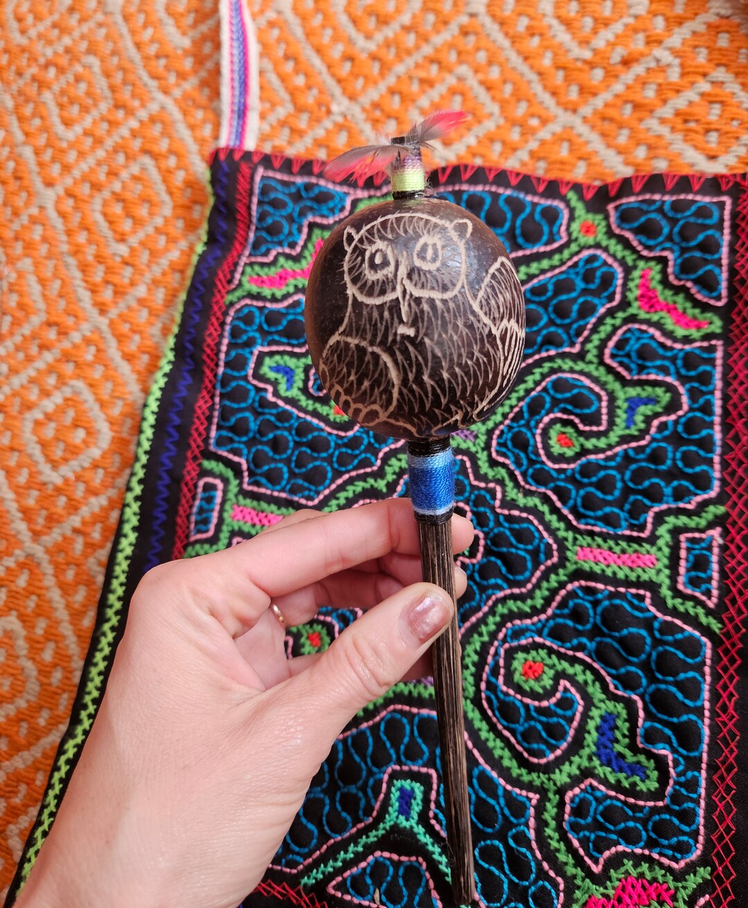 Shipibo Icaros Big Maraca Rattle Shamanic Instrument Snake Owl - Etsy
