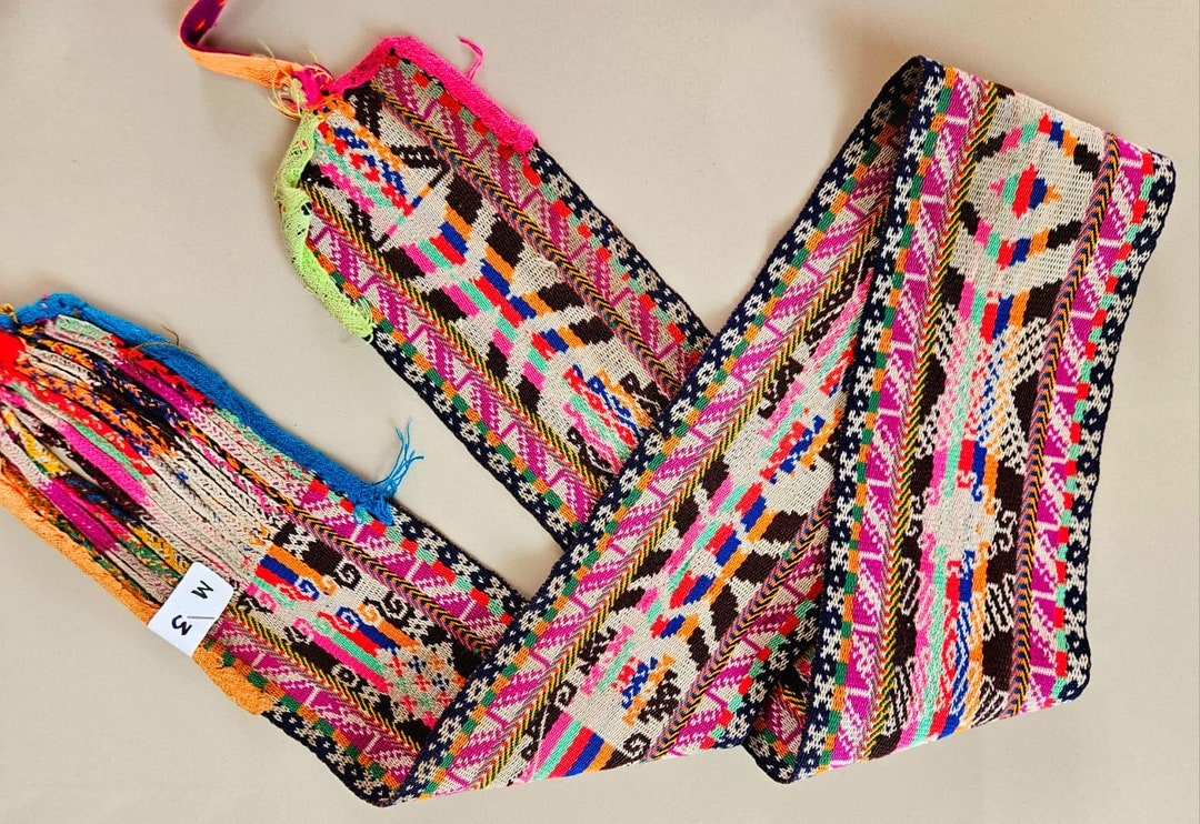 Wide and Long Traditional Handwoven Chumpi Protection Belt Andean ...