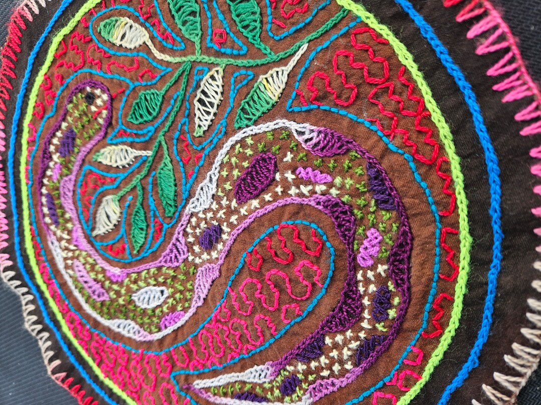 Chakruna Snake Ayahuasca Handstitched Patch 26x26 Cm Shipibo Jungle ...