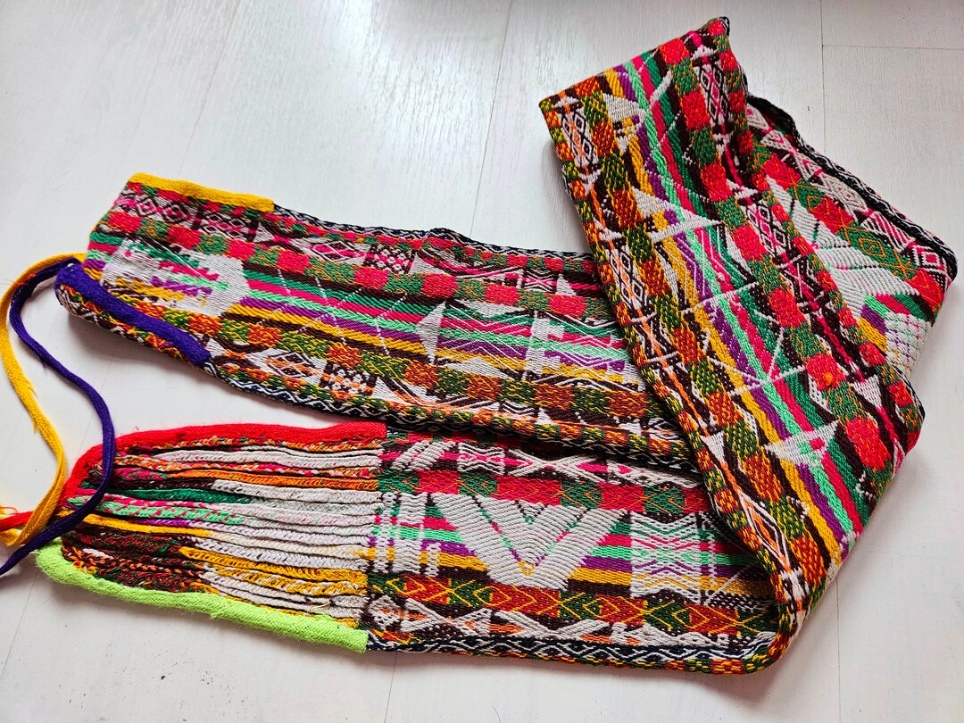 Wide and Long Traditional Handwoven Chumpi Protection Belt Andean ...