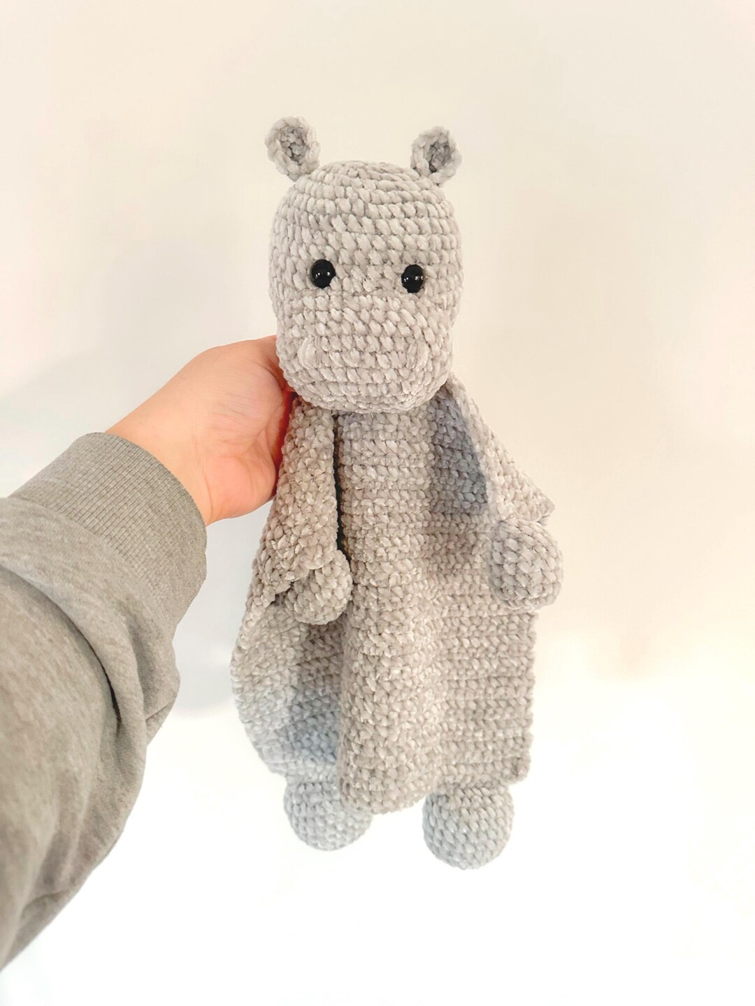 Hippo Snuggly Crochet Pattern: Beginner Friendly Lovey (digital File ...
