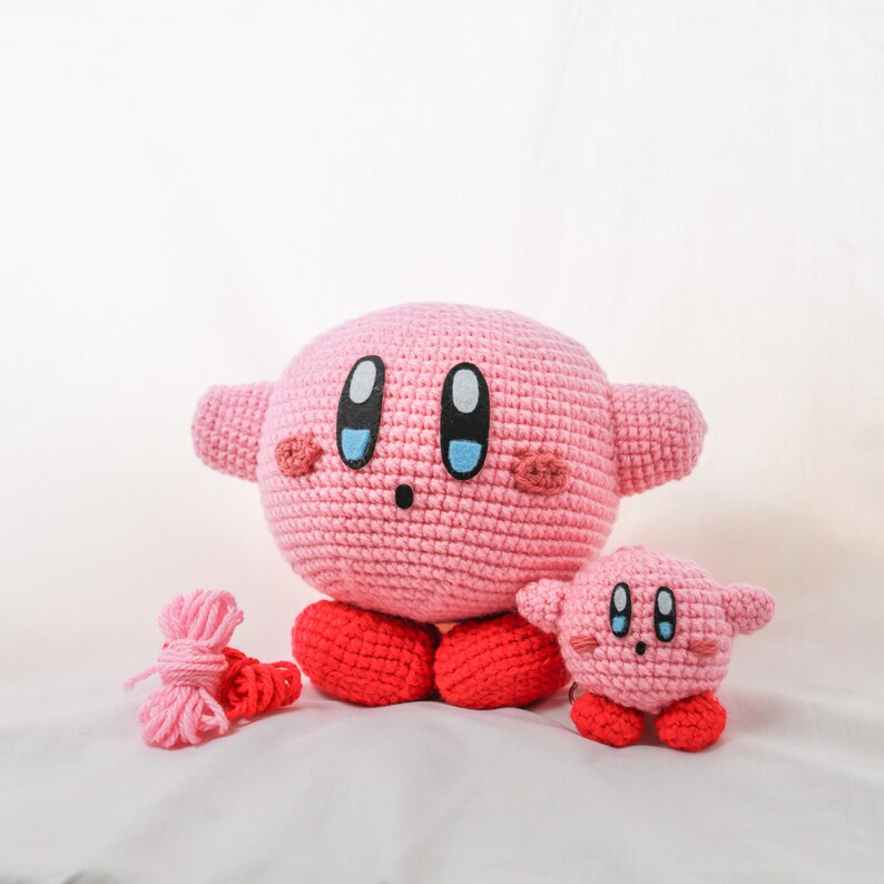 Digital File - Kirby Toy - Crochet Pattern - Bonus Keychain Pattern ...