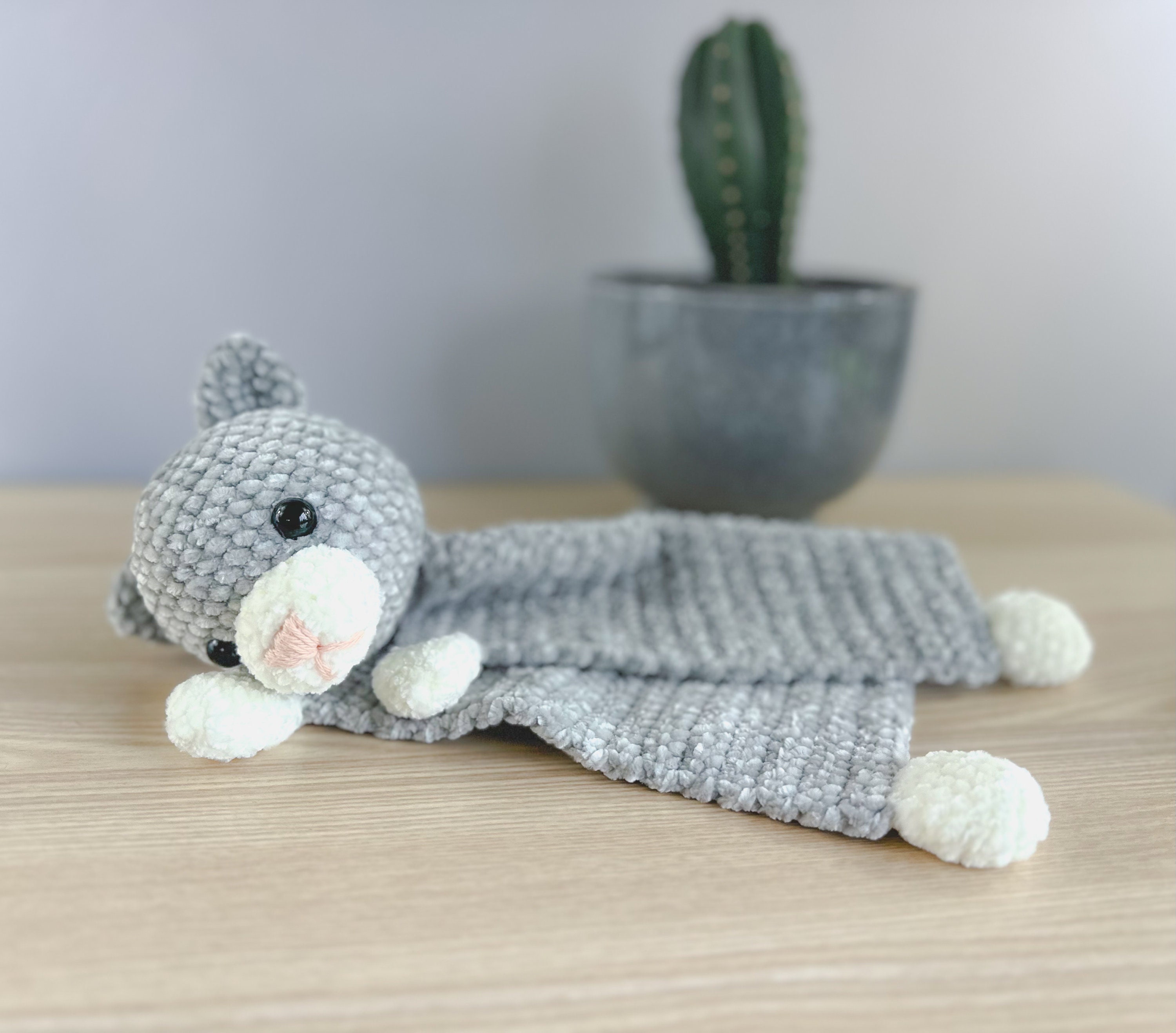 Digital File Cat Snuggly Pattern Crochet Pattern Lovey Cuddly Toy - Etsy