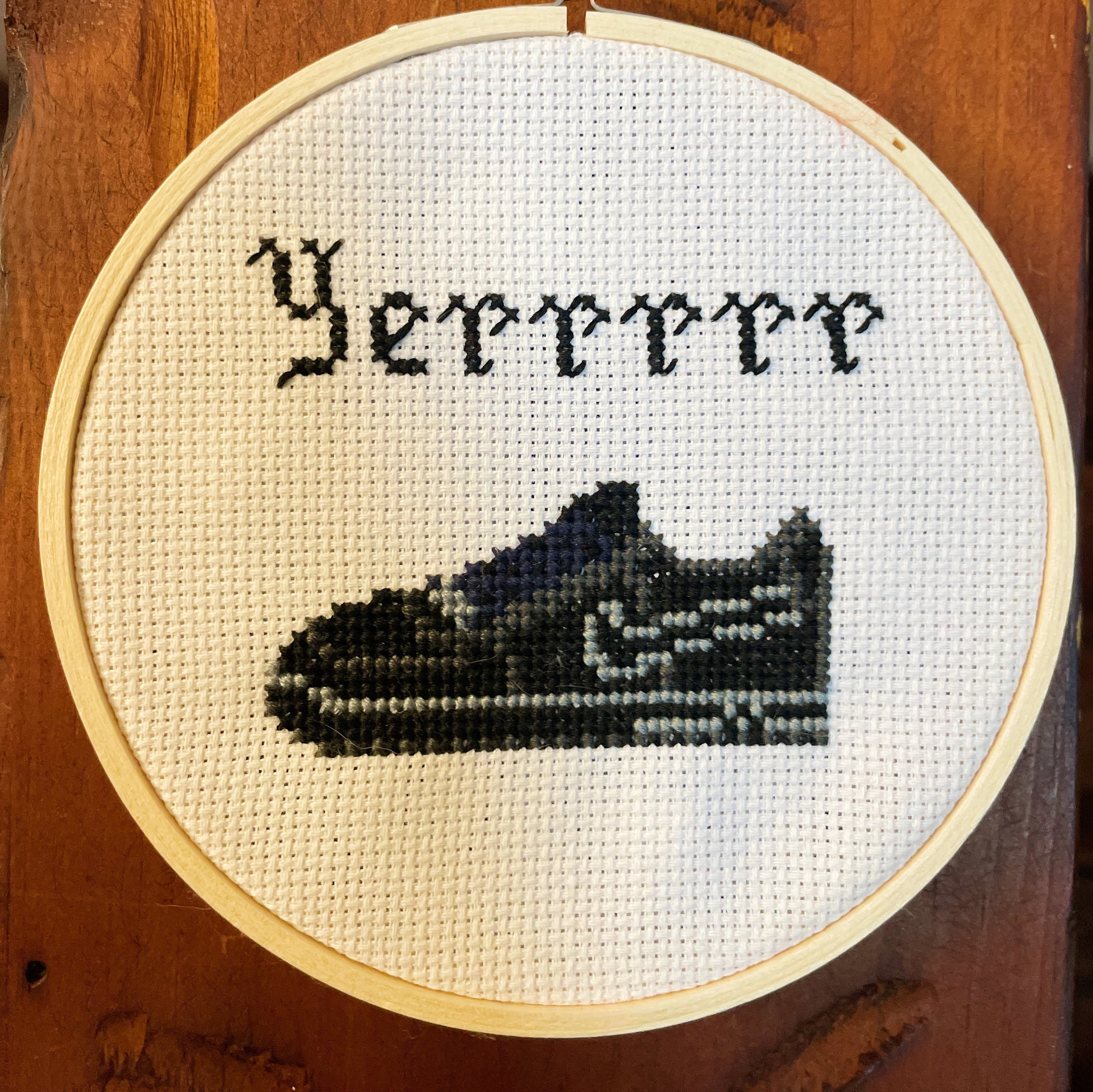 Black Air Force One Cross Stitch - Etsy