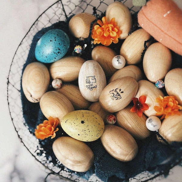 Wooden Easter Eggs - Etsy