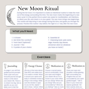 New Moon Guided Routine Worksheet - Etsy
