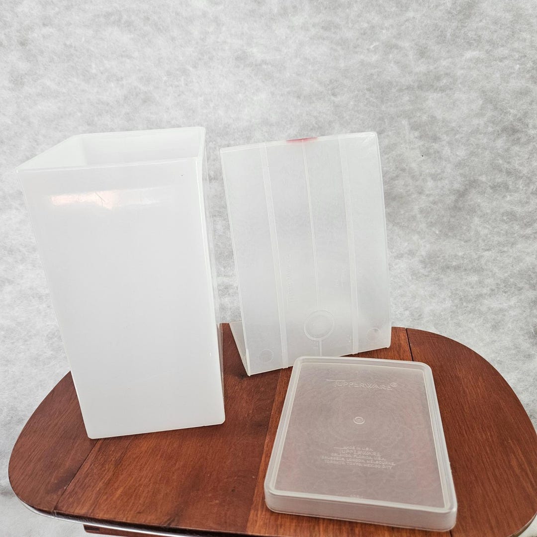 Tupperware 484-4 Half Gallon Ice Cream Keeper Set Container Insert Lid ...