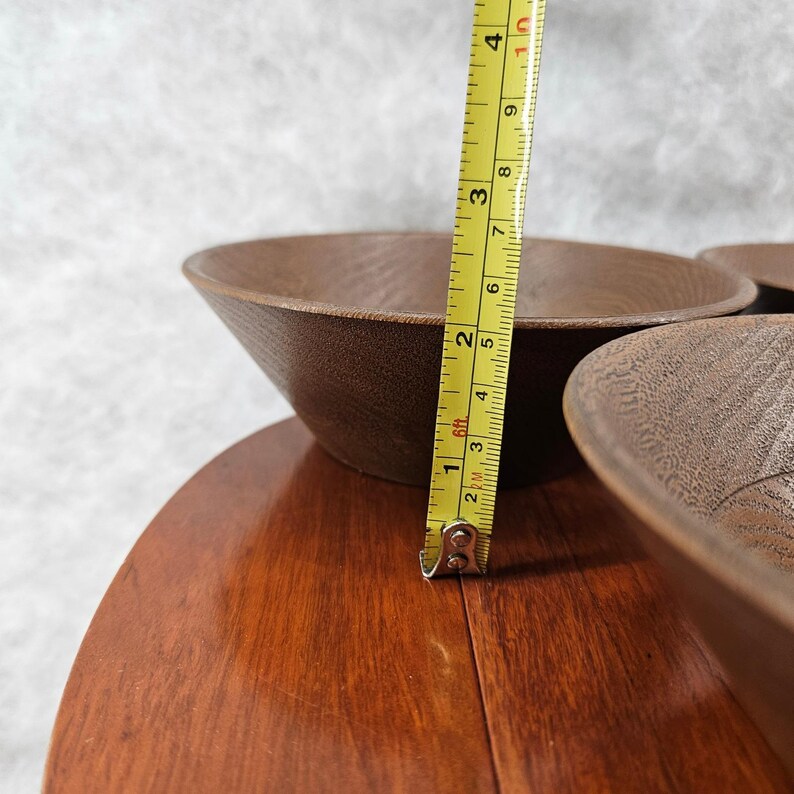 Thermo Serv Anoka Minnesota Faux Wood Grain Bowls Set of 4 MCM Vtg West ...