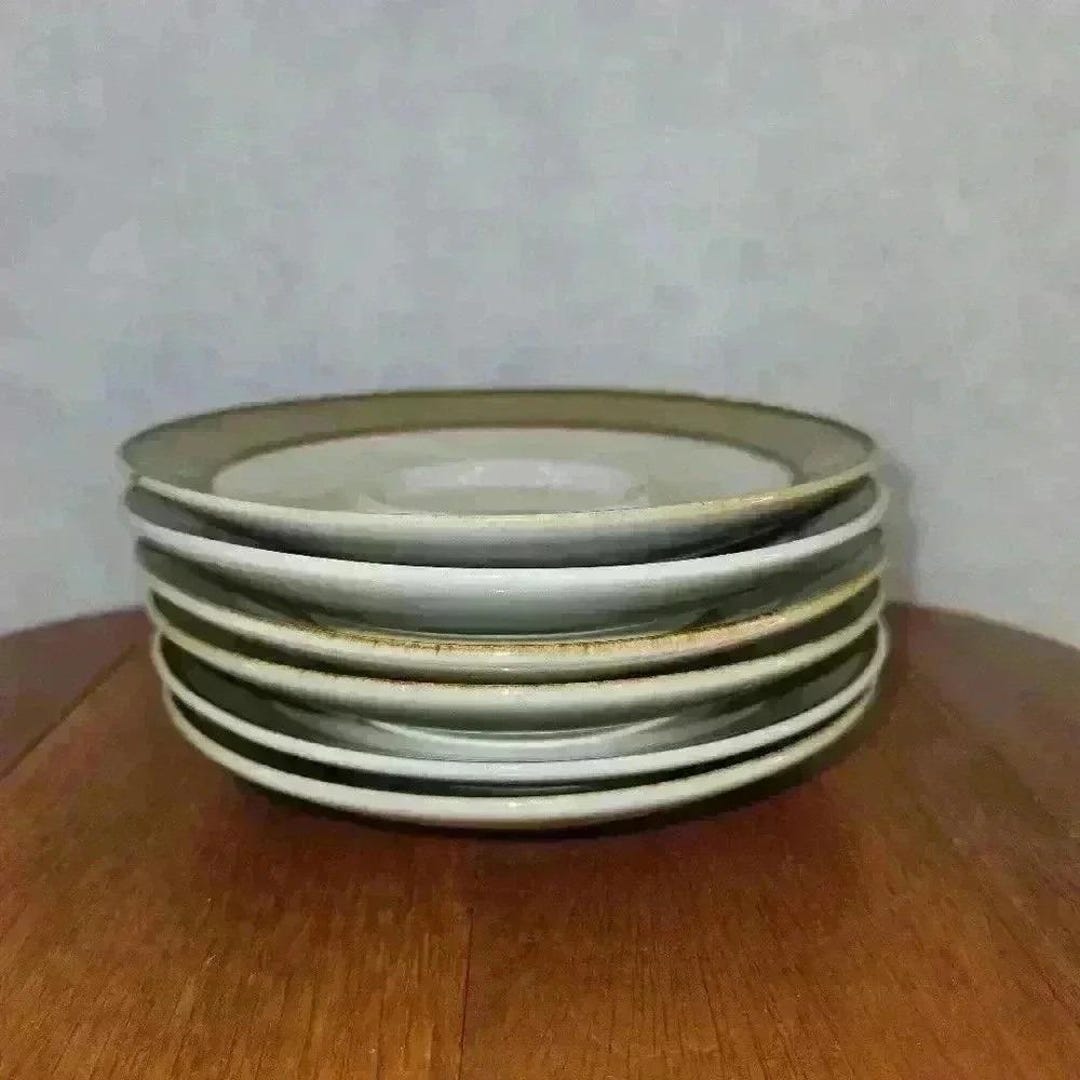 Rainbow Stoneware Saucer Plates Mango (green) Set of 6 #656 6-3/8 ...