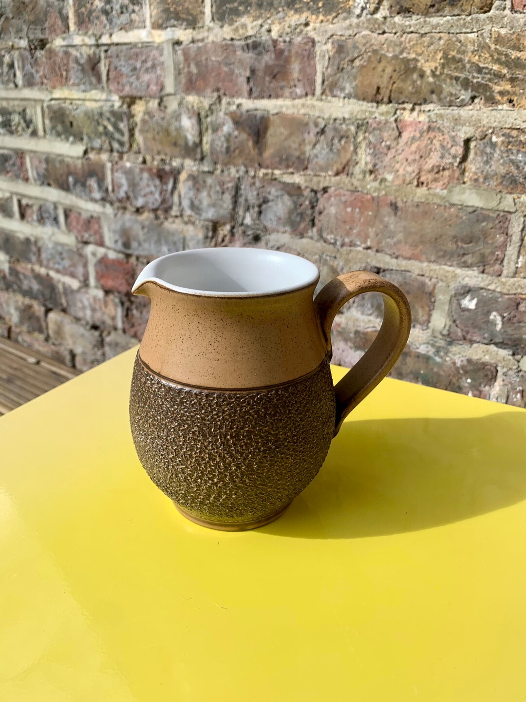 Vintage Denby Cotswold Creamer Brown Textured 1973-1982 Denby Langley ...