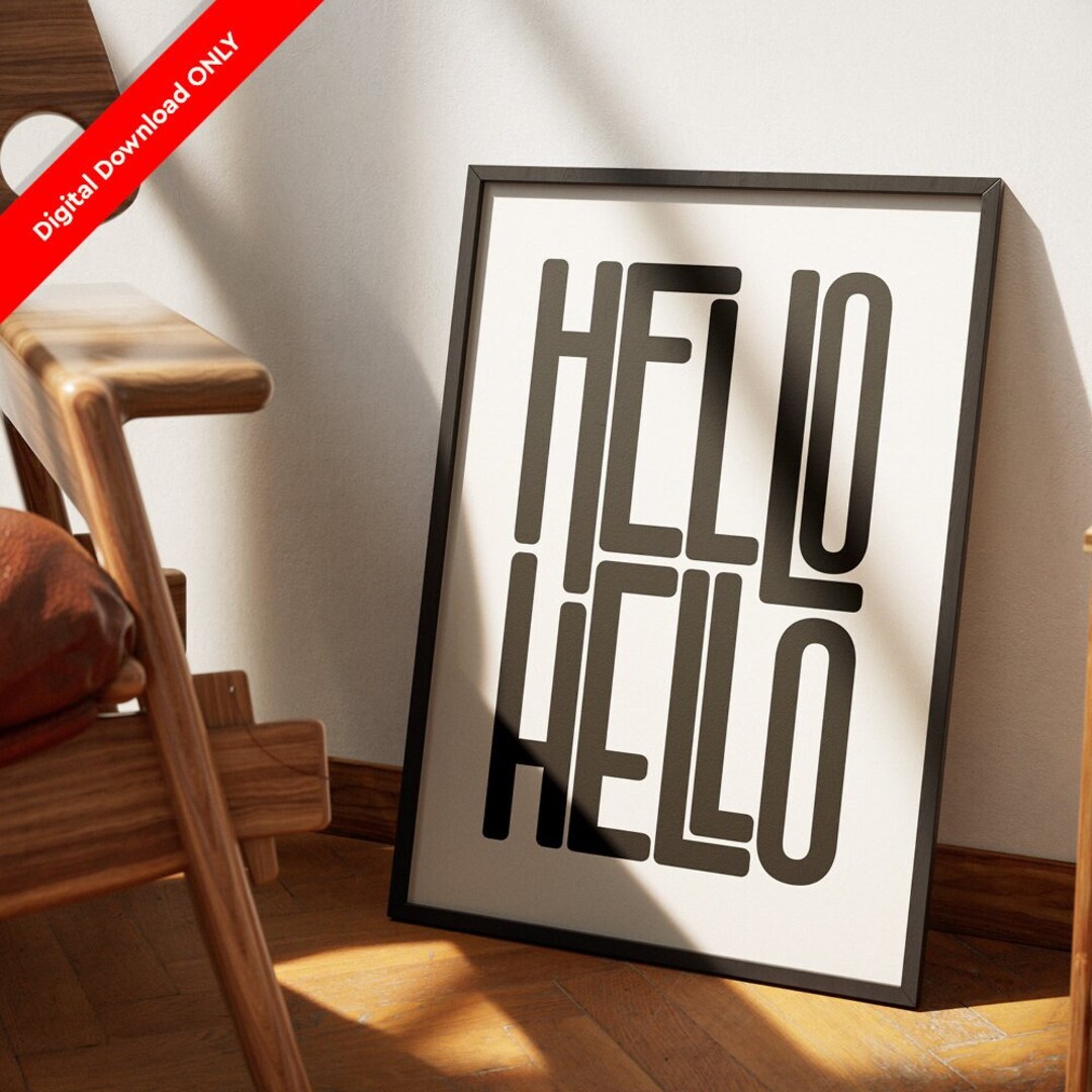 Hellohello - Digital Print - Printable Artwork for Home Decor - Etsy