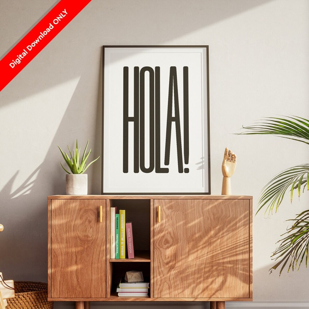 Hola - Digital Print - Printable Artwork for Home Decor - Etsy