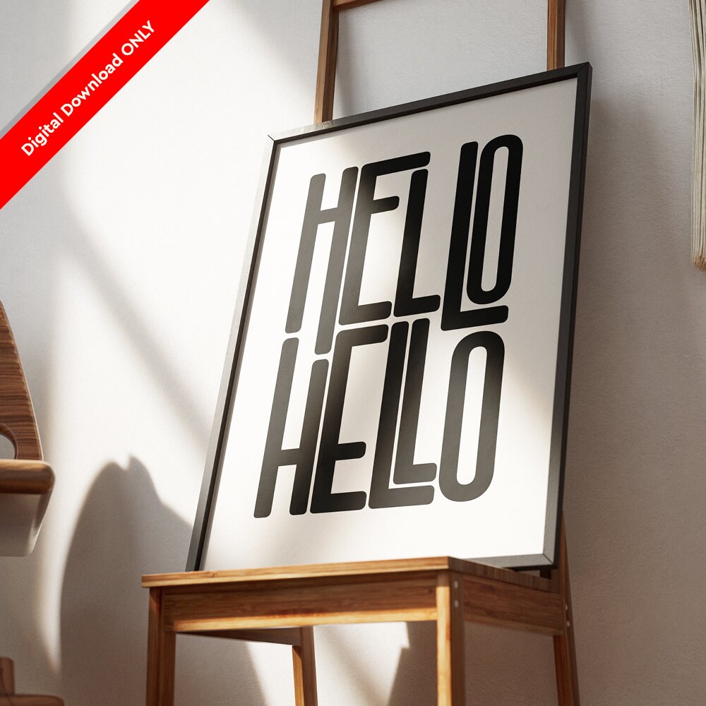 Hellohello - Digital Print - Printable Artwork for Home Decor - Etsy