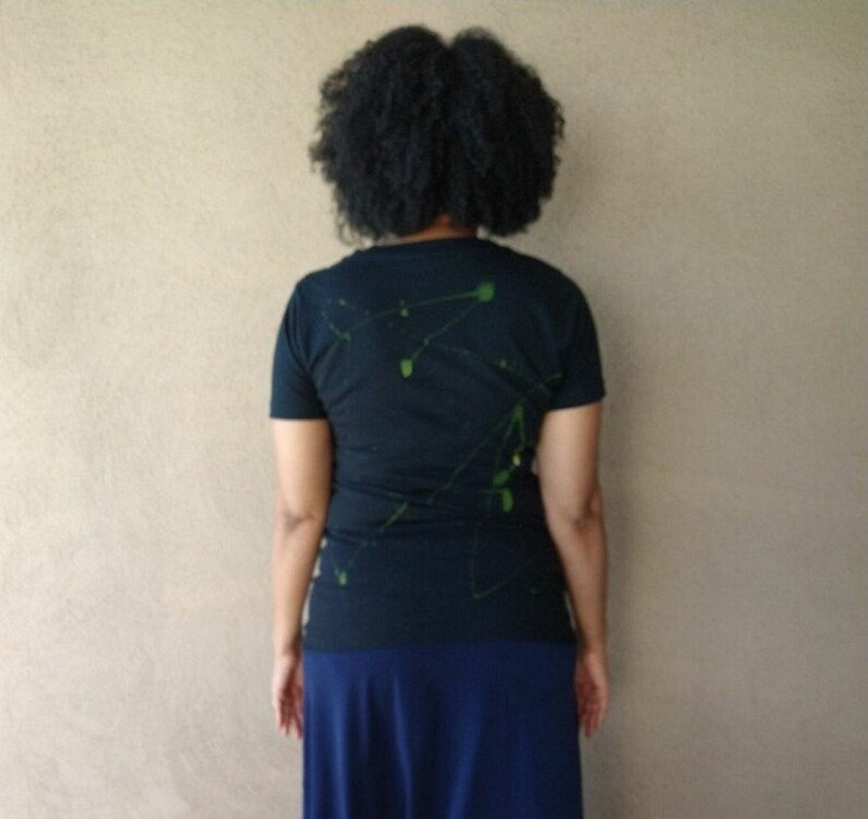 Hand Painted Hand Painted Tee Shirt Artsy Tee Shirt Abstract Art Tee ...