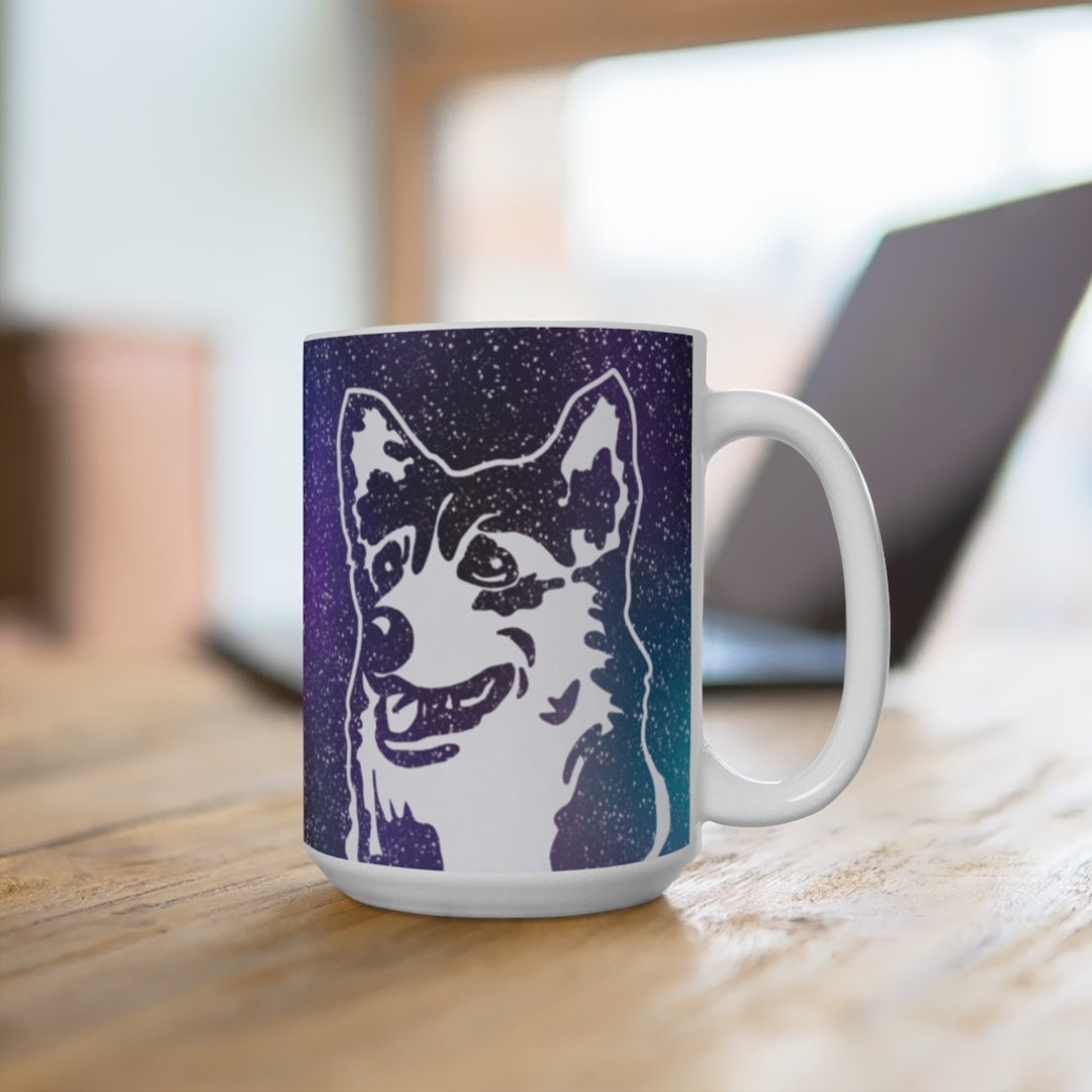 Galaxy Corgi Mug 15oz | Dog Mug, Corgi Mom, Welsh Corgi, Dog Lover - Etsy