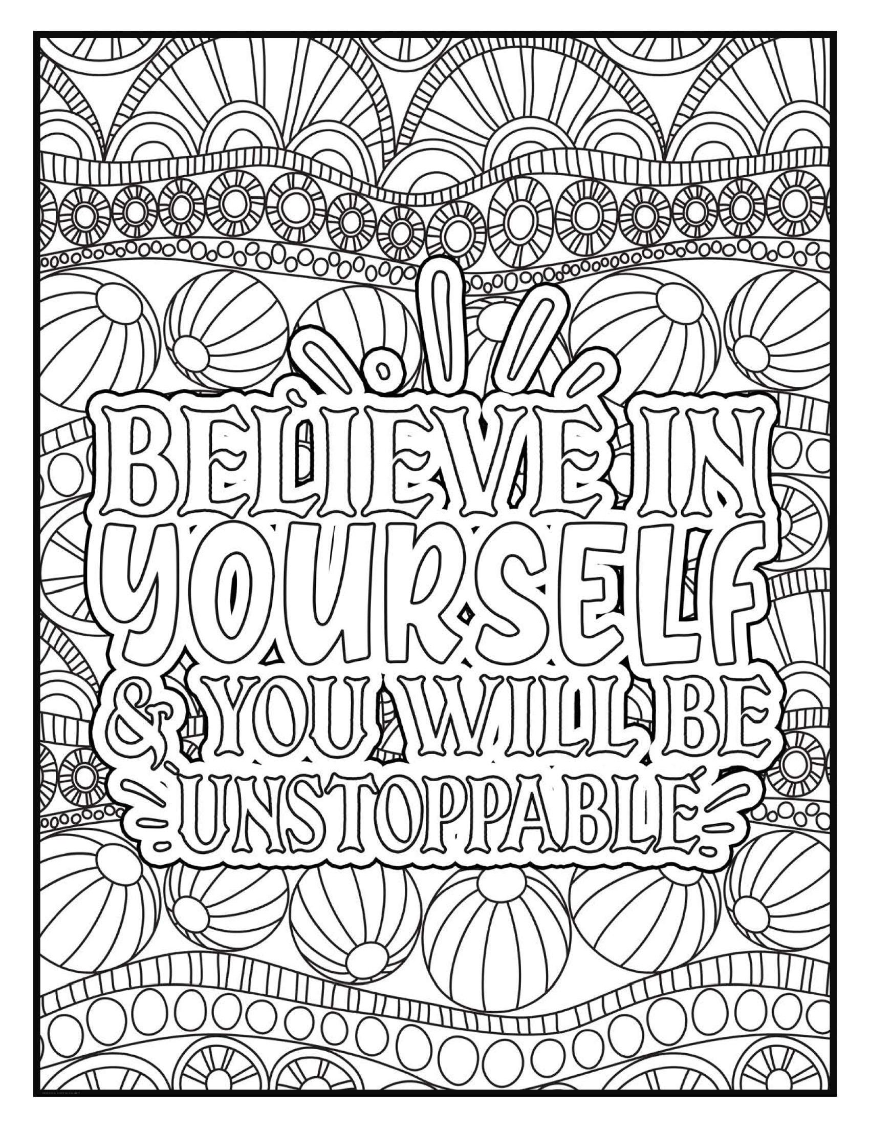 50 Motivational Adult Coloring Pages - Etsy