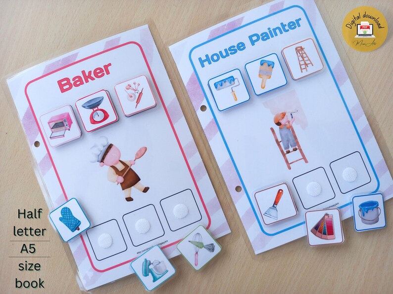Community Helper Mini Busy Book: Professions Activity (PDF) - Etsy