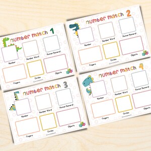 Preschool Math Activity Counting With a Dinosaur Theme 1-10 Number ...