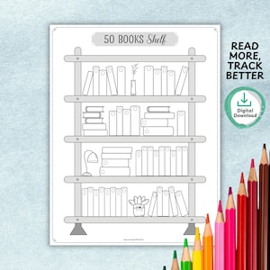 Bookshelf Tracker & Reading Journal Pages | Printable Book Habit ...