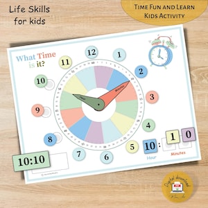 Learn to Tell Time PRINTABLE Clock for Kids | Teaching Tool Early ...