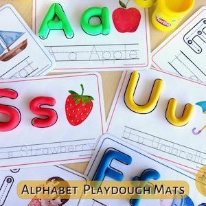 Alphabet Play Doh Printable Mats | Preschool ABC Playdough Activity for ...