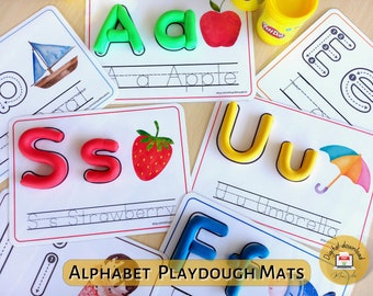Preschool Printables Alphabet Play Doh Dough Mats Printable Toddler ...