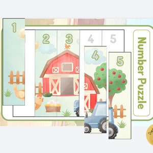 Farm Mini Busy Book #2 PRINTABLE Watercolor Toddler Kindergarten Pre-k ...