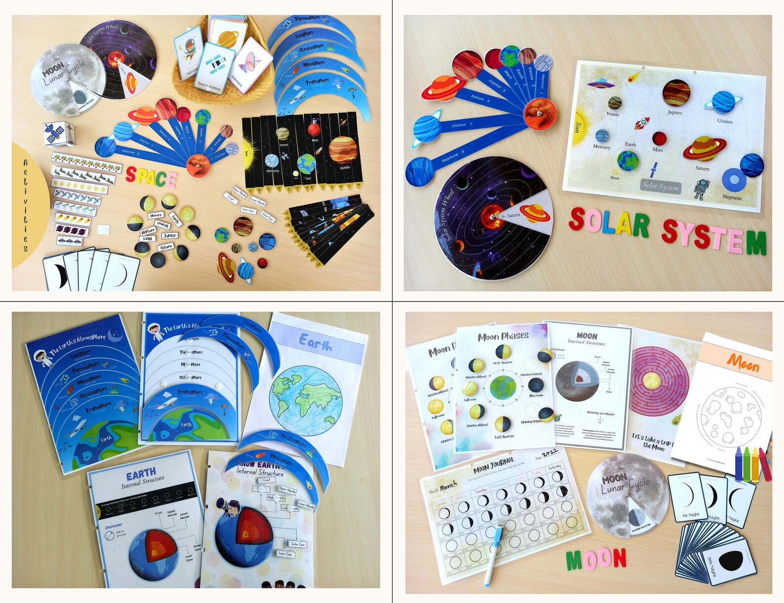 Busy Book Bundle 4in1 First Busy Book Math Alphabet & Solar - Etsy