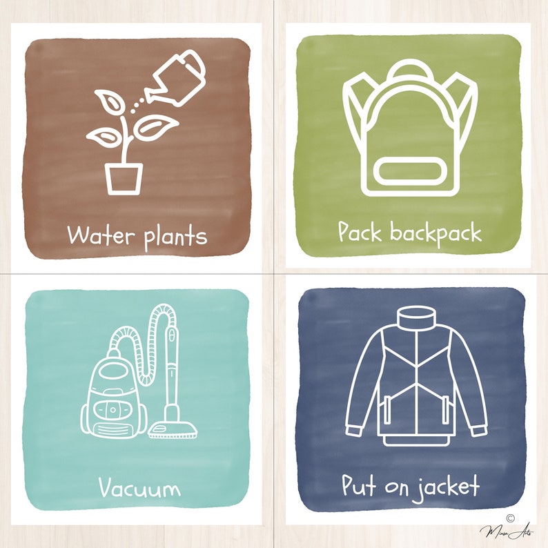 Lined Style Toddlers Routine Cards With 11 Charts Bedtime - Etsy