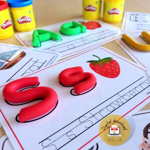 Alphabet Play Doh Printable Mats | Preschool ABC Playdough Activity for ...
